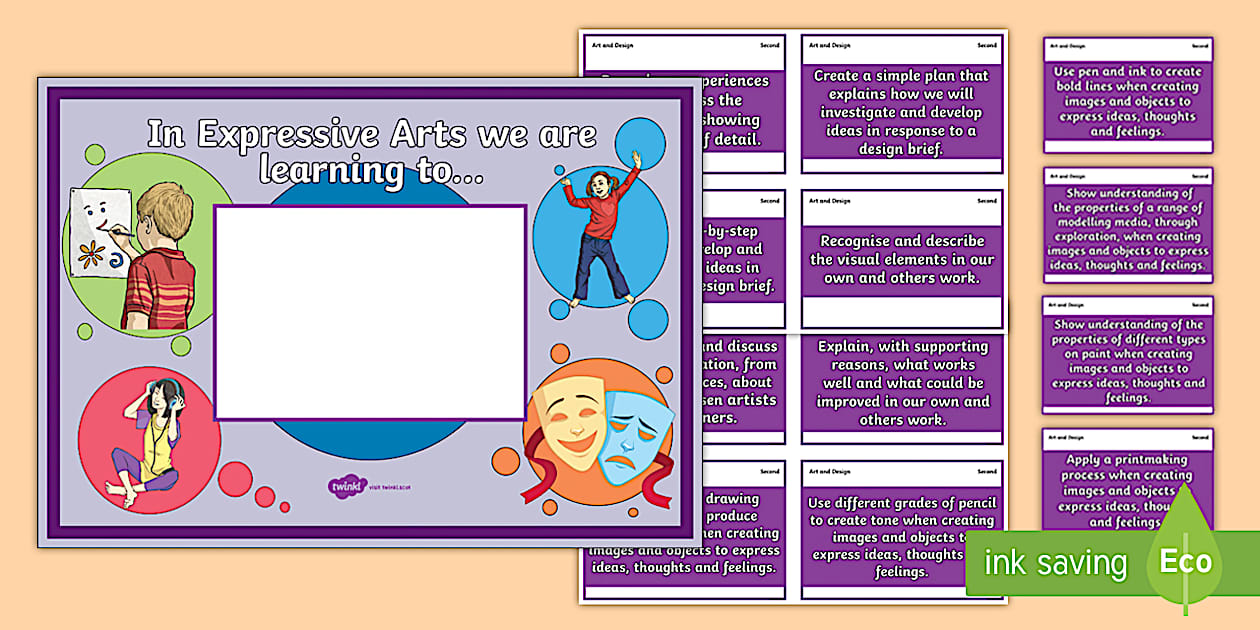 'We Are Learning To' Second Level Expressive Arts Display Poster