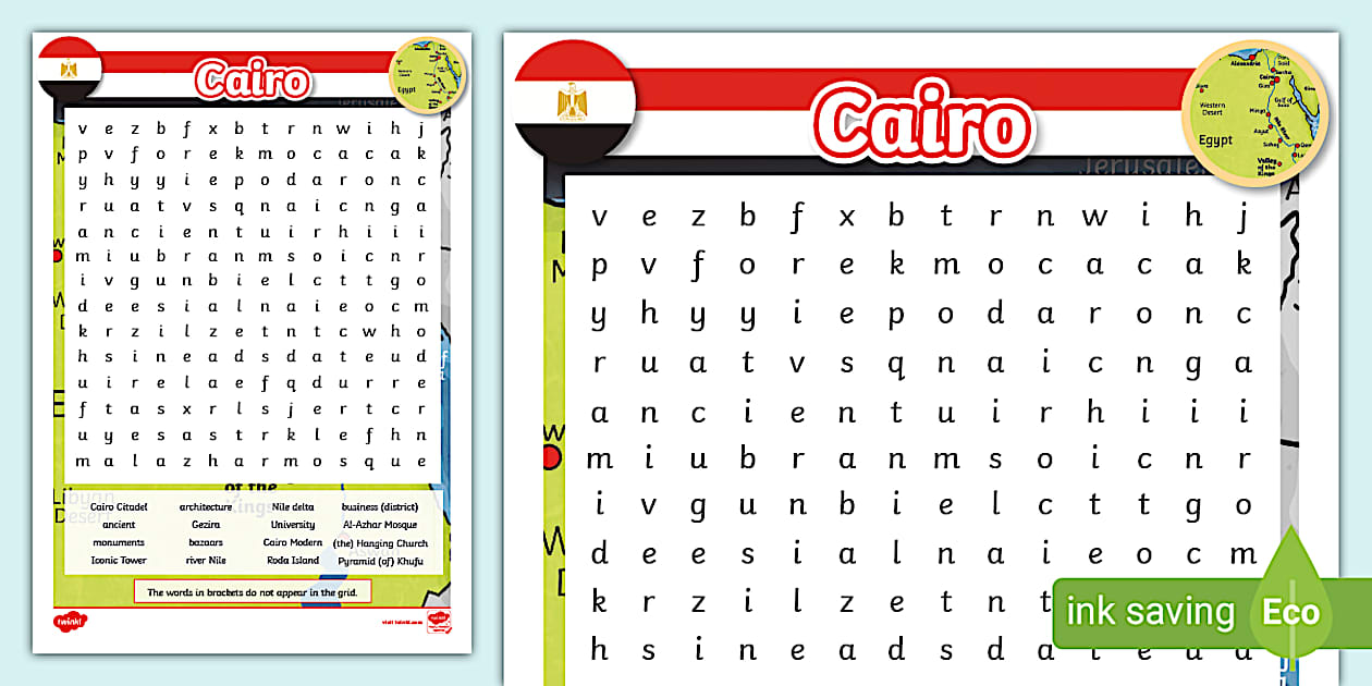 Cairo Word Search (Teacher-Made) - Twinkl