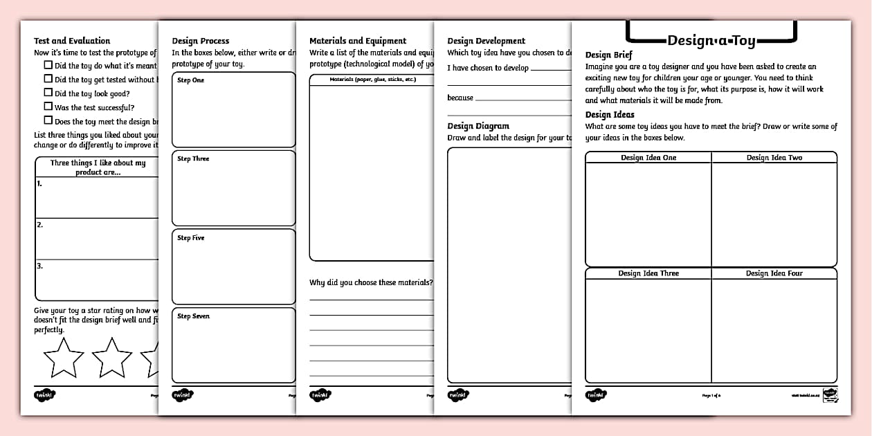 Level 2 Technology: Design a Toy Activity - Twinkl