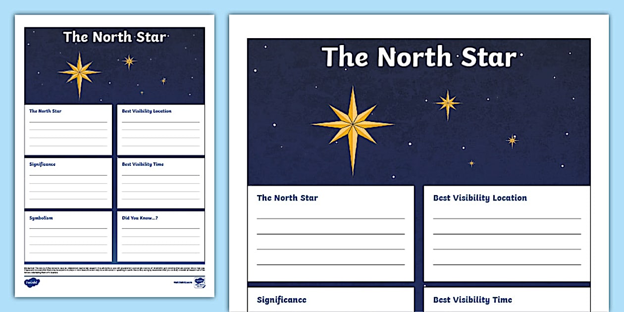 North Star Fact File Template - Twinkl Templates - Twinkl