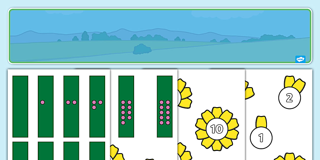 Garden Centre Interactive Number Line (0-10) - Twinkl
