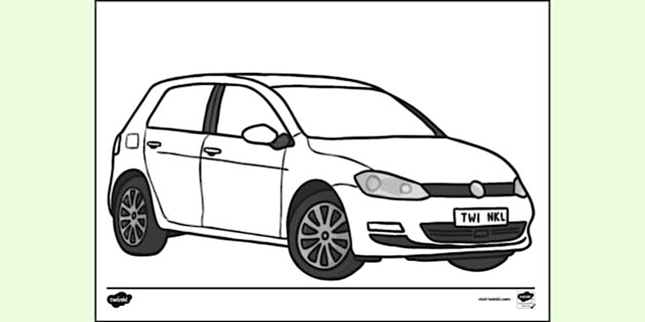 Car Colouring | Colouring Sheets (teacher made) - Twinkl