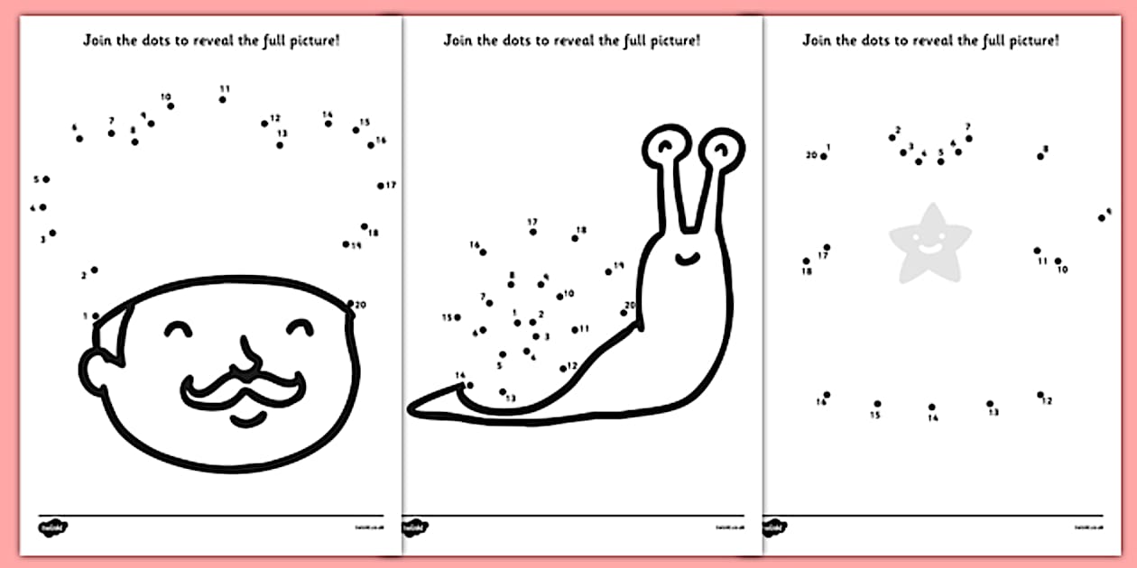 Easy Dot to Dot Pack - Connect the Dots with Numbers 1 to 20