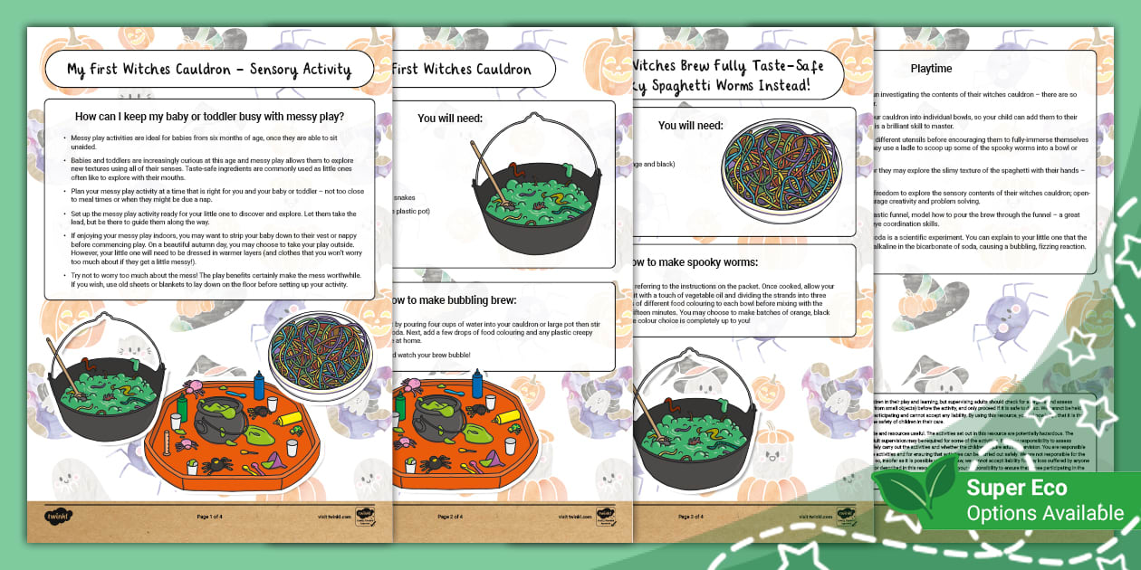 My First Witches Cauldron Sensory Activity (teacher made)