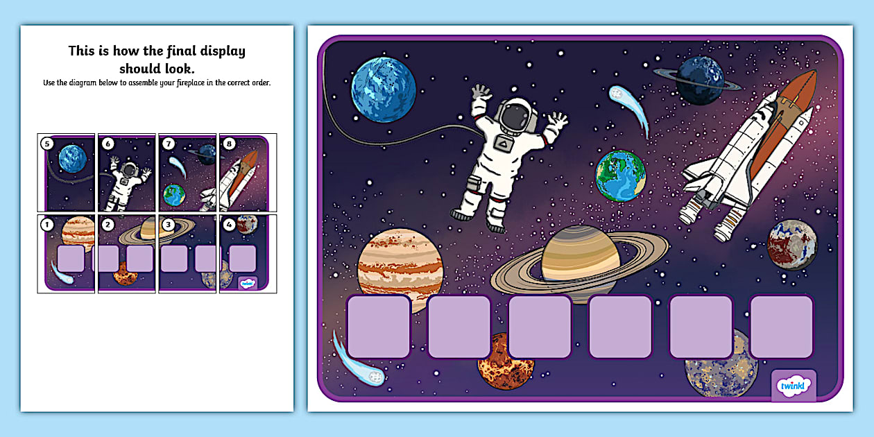 Space-Themed Visual Timetable | Parent Home Display Idea