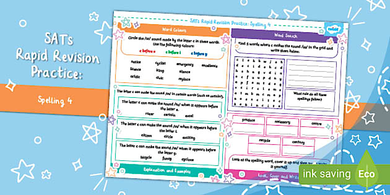 SATs Spelling Revision Sheet | Parents Revision Support