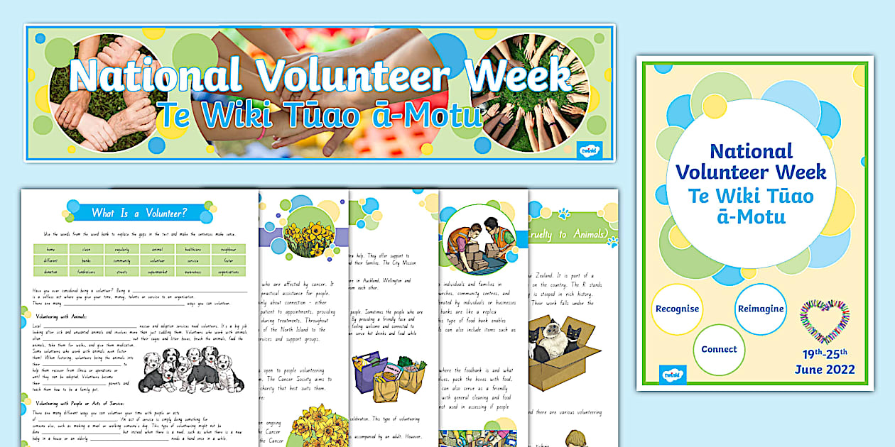 National Volunteer Week Activity Pack (teacher made)