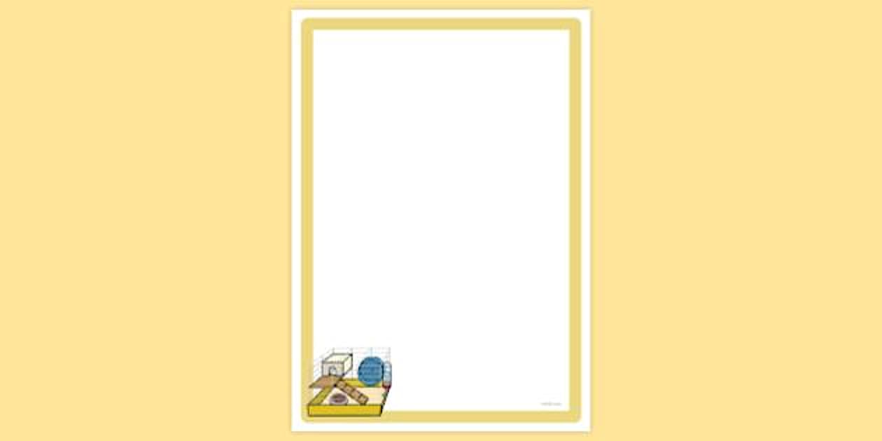 Simple Blank Empty Hamster Cage Page Border | Twinkl