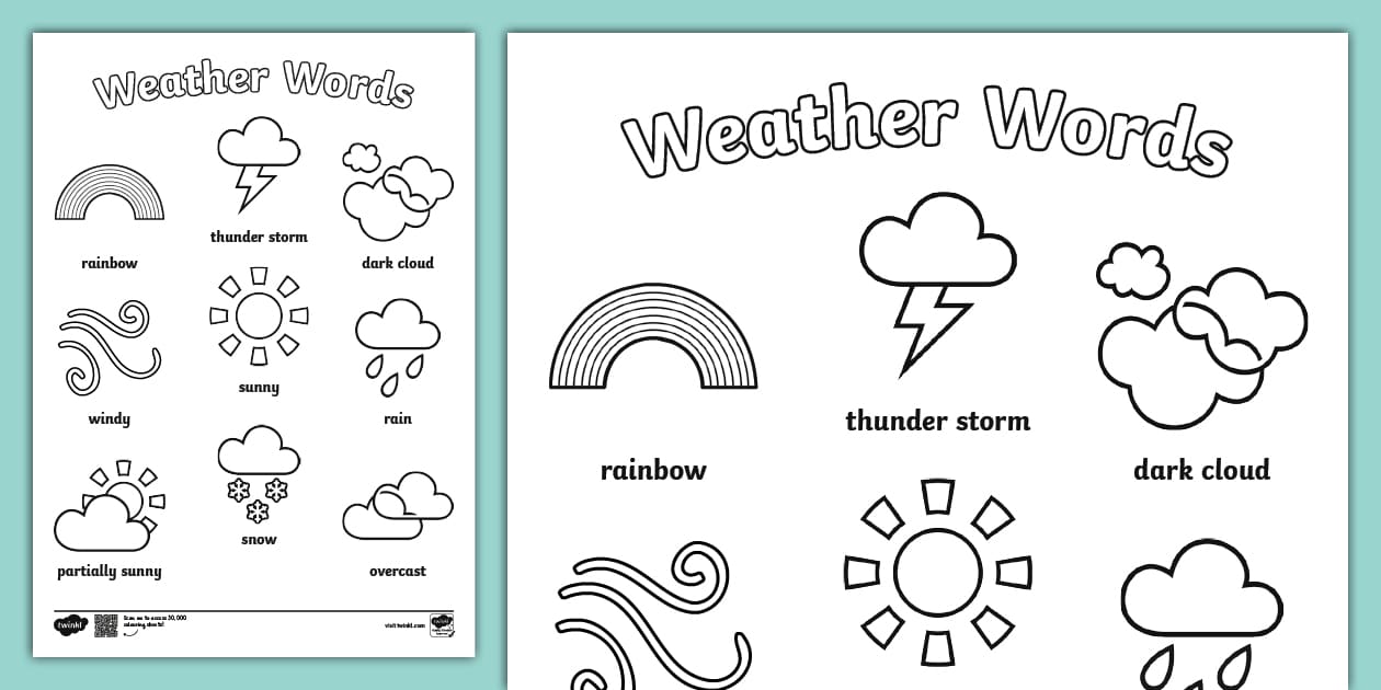 Weather Colouring Pages | Primary Resources - Twinkl
