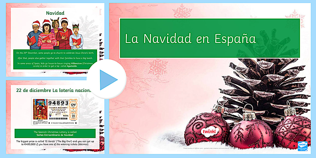 Christmas in Spain Information and Quiz KS3 PowerPoint Spanish
