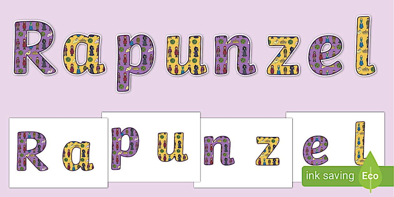 Rapunzel Title Display Lettering (teacher made) - Twinkl