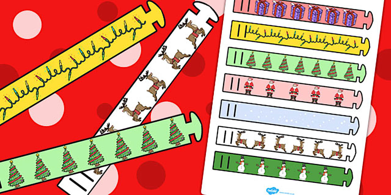 Christmas Themed Wristband (Hecho por educadores) - Twinkl