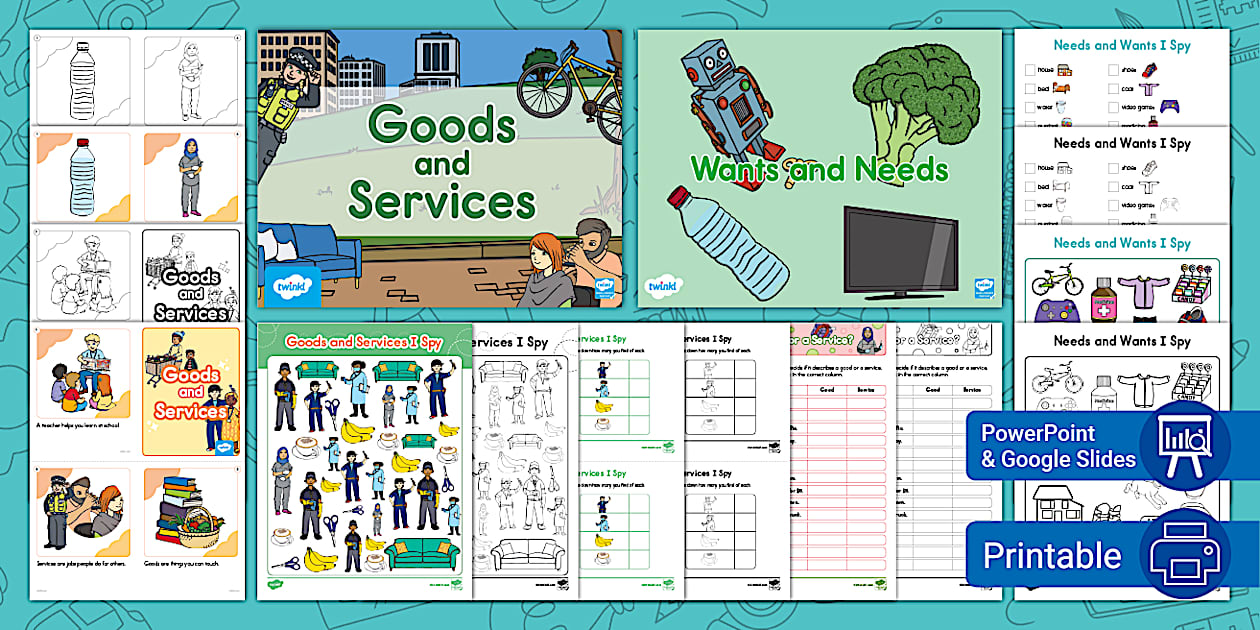 Goods and Services Kindergarten Resource Pack | Twinkl USA
