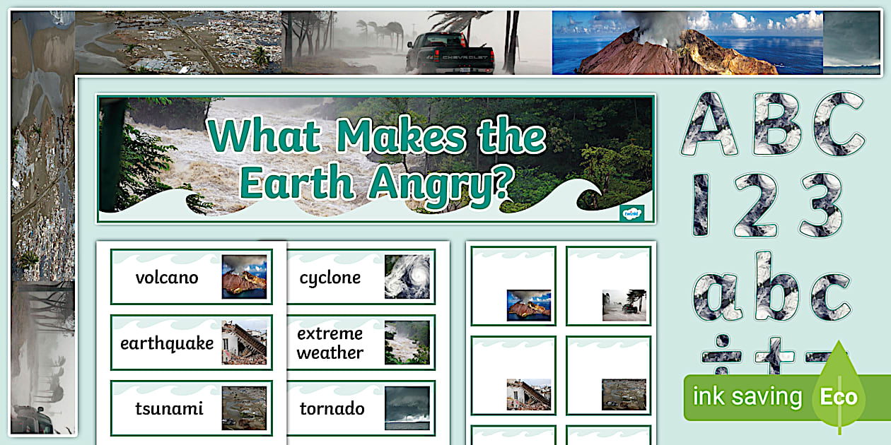 What Makes the Earth Angry Display Pack (teacher made)