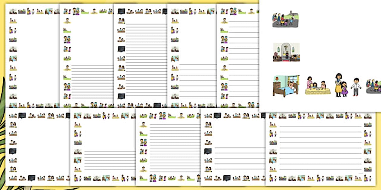 Editable It Is Easter Time Page Borders (teacher made)