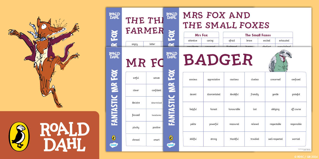 FREE! - Fantastic Mr Fox: Word Mats (teacher made) - Twinkl