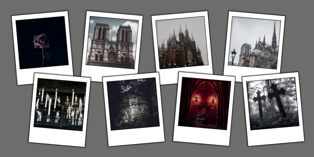 Gothic Instant Photo Style Display Images (teacher made)
