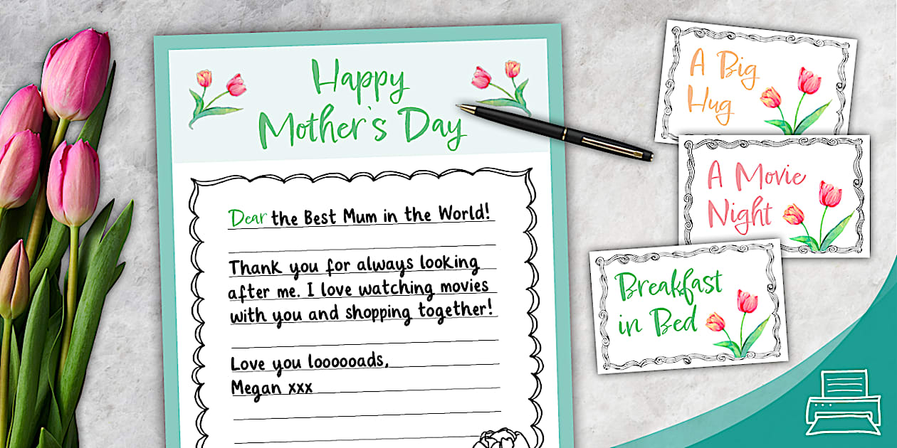 Mother's Day Letter (profesor hizo) - Twinkl