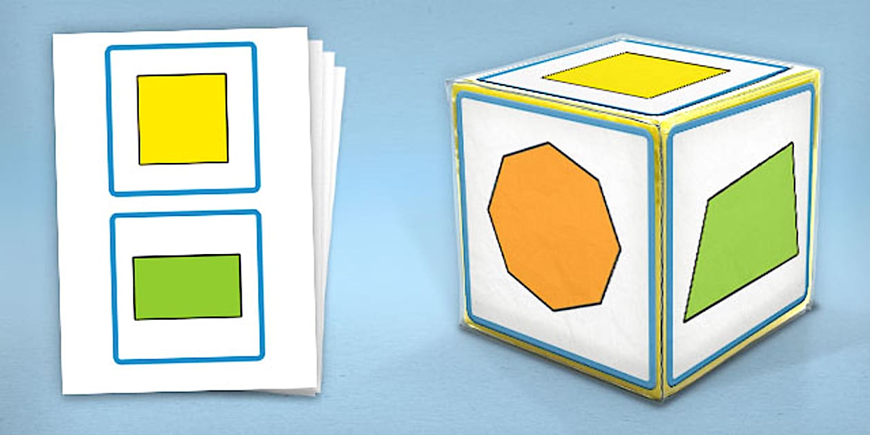 Giant Foam Dice Squares 2D Shapes - Twinkl