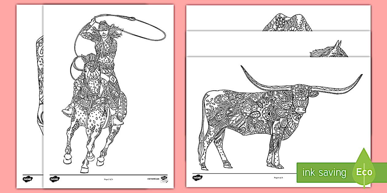 Calgary Stampede Colouring Pages - Twinkl