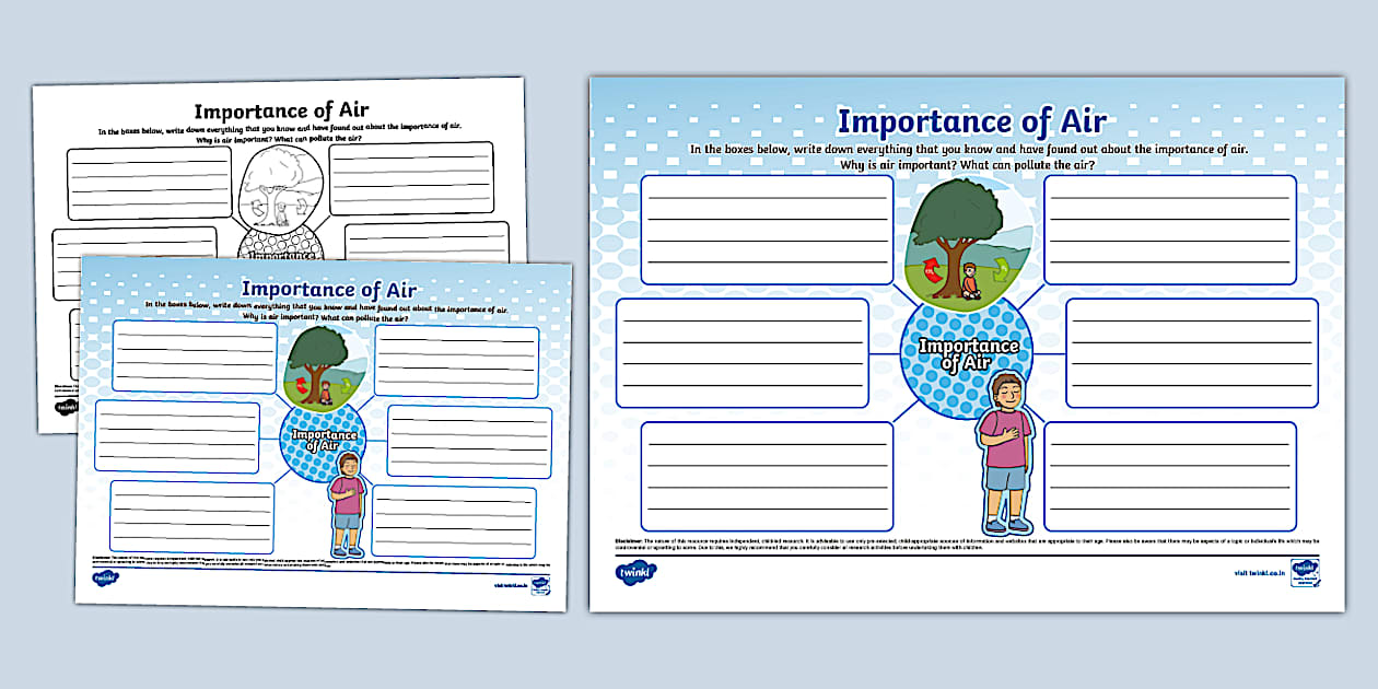 Importance of Air Mind Map (teacher made) - Twinkl