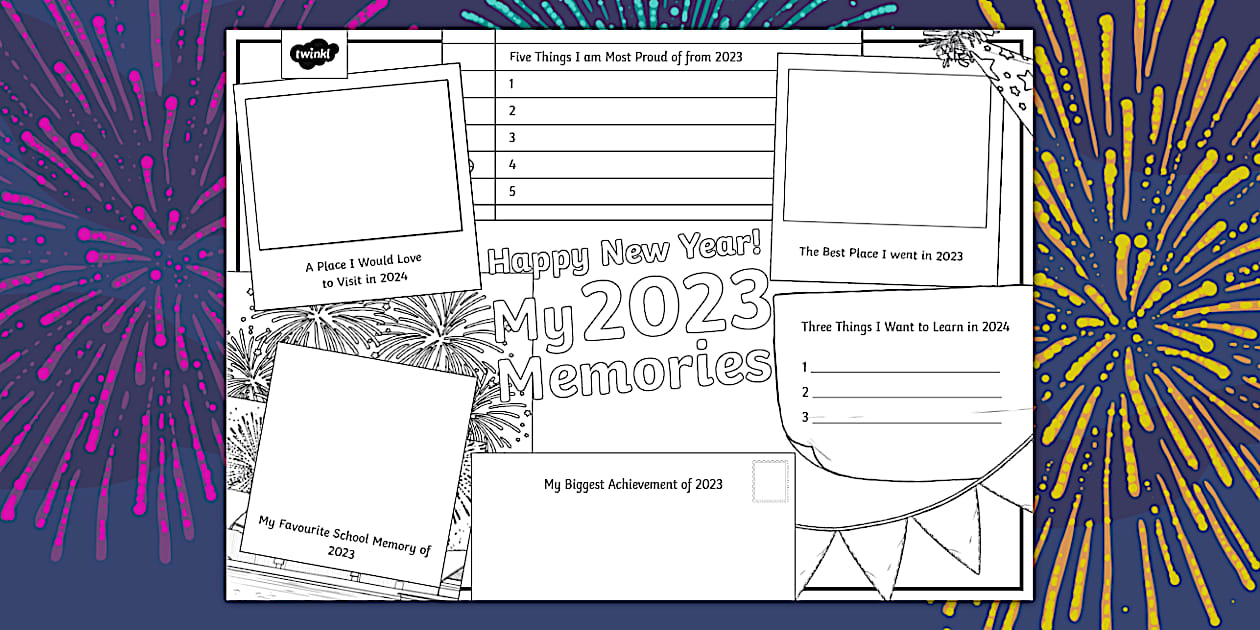 New Year Memories Activity Sheet (Hecho por educadores)