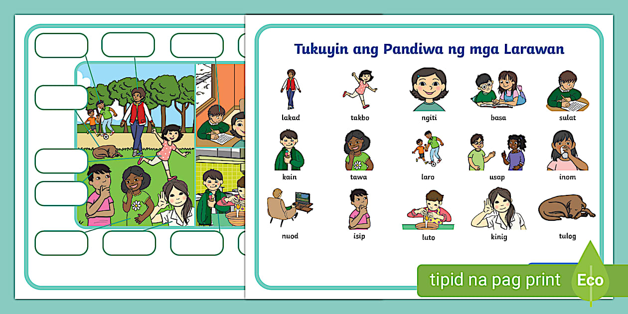 Pandiwa Worksheet | Grade 2 | Twinkl Philippines