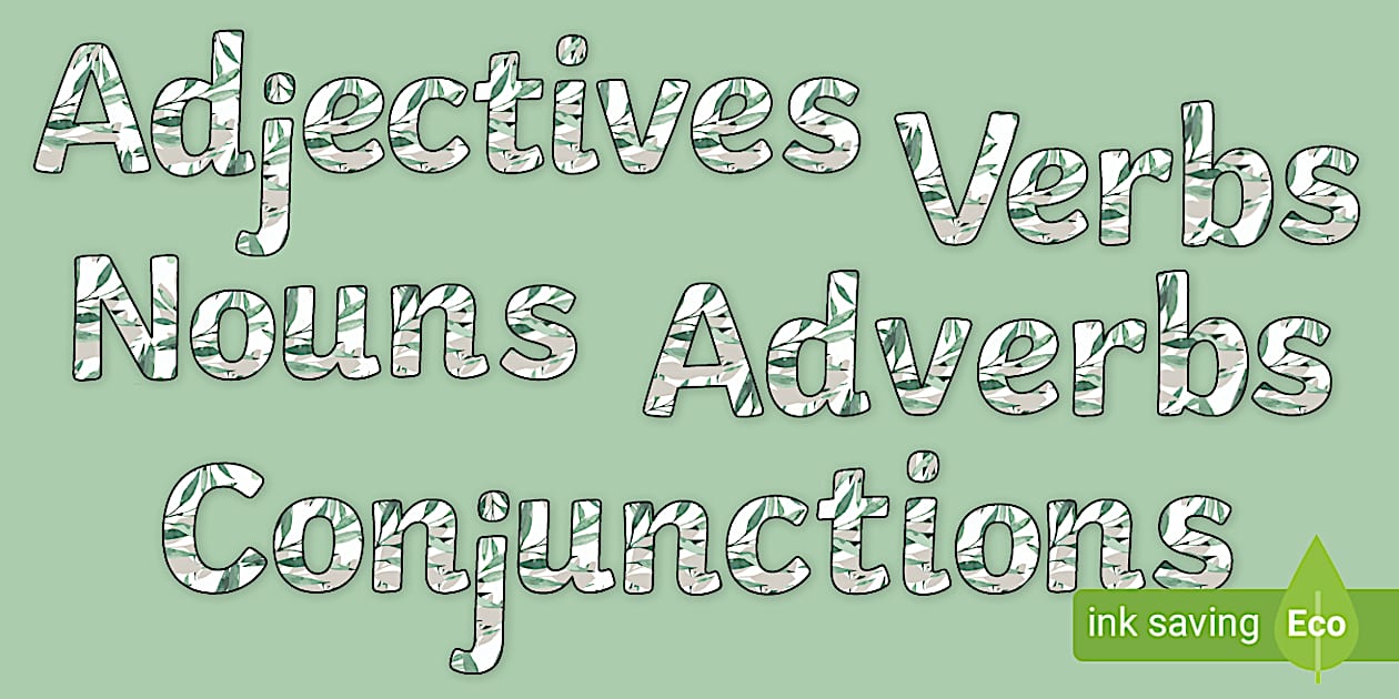 KS1 Botanical Word Class Lettering Display Pack - Twinkl