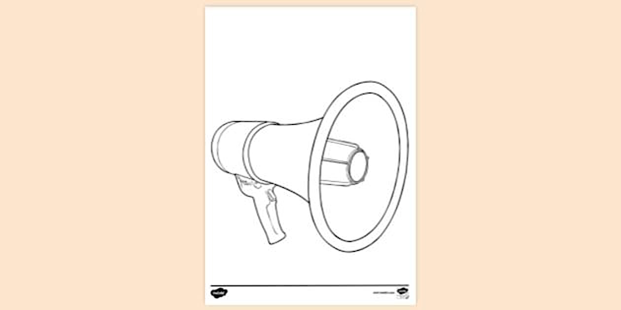 Loud Speaker Colouring | Colouring Sheets (teacher made)