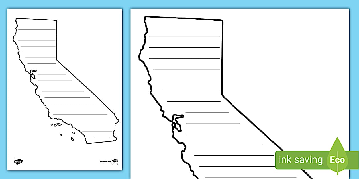 California Writing Template (teacher made) - Twinkl