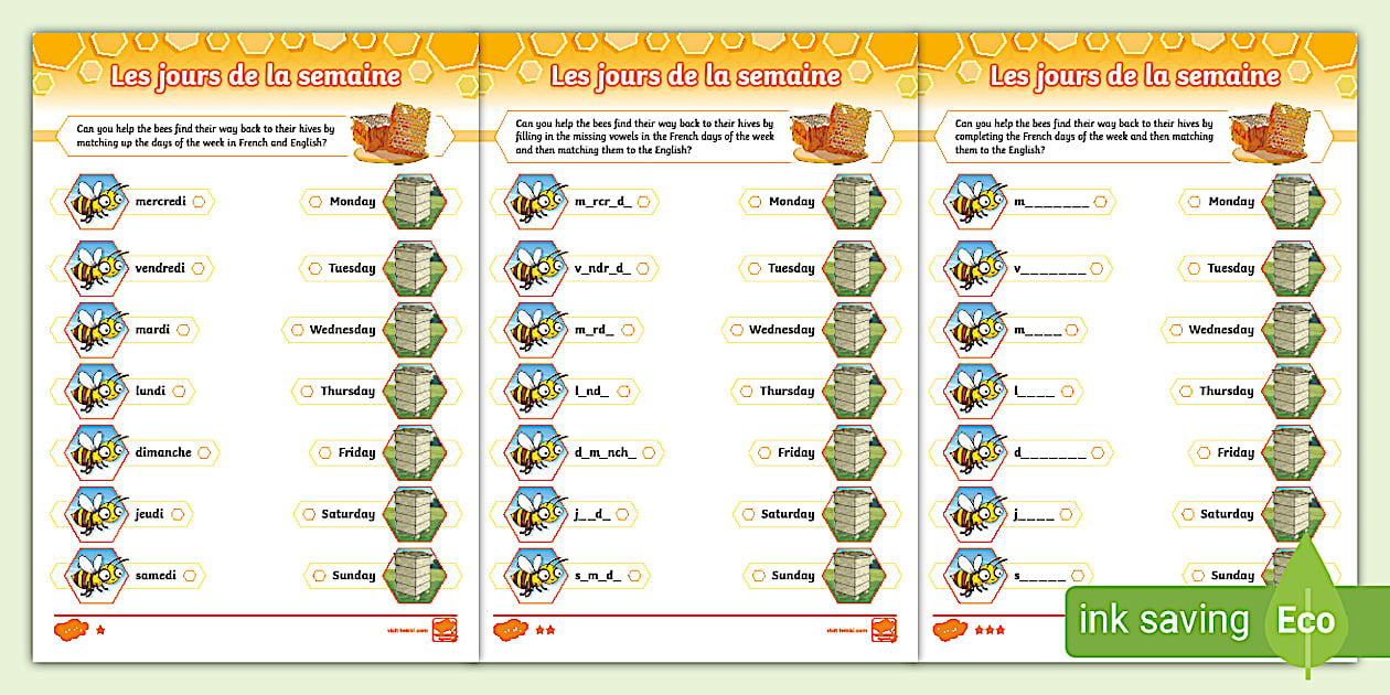 👉 Les Jours de La Semaine | Days Of The Week | Twinkl | French