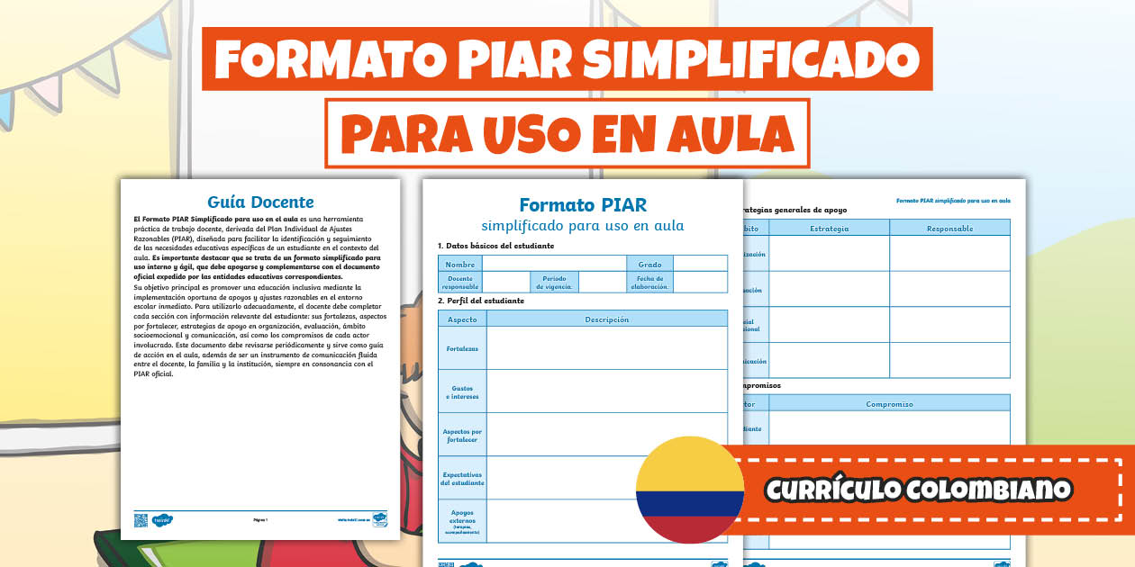Formato PIAR para el aula