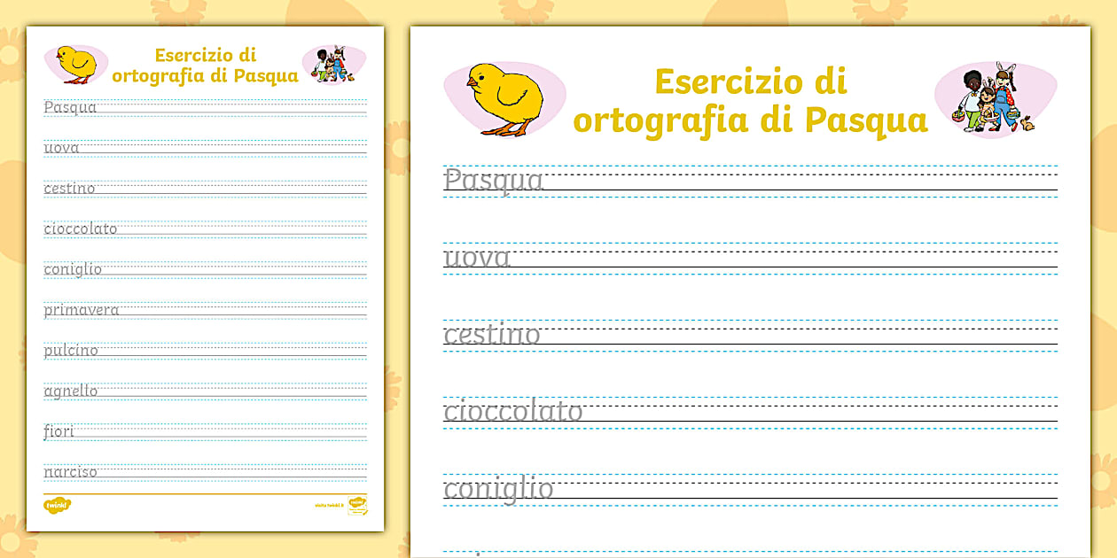 Pasqua Esercizio di ortografia (teacher made) - Twinkl