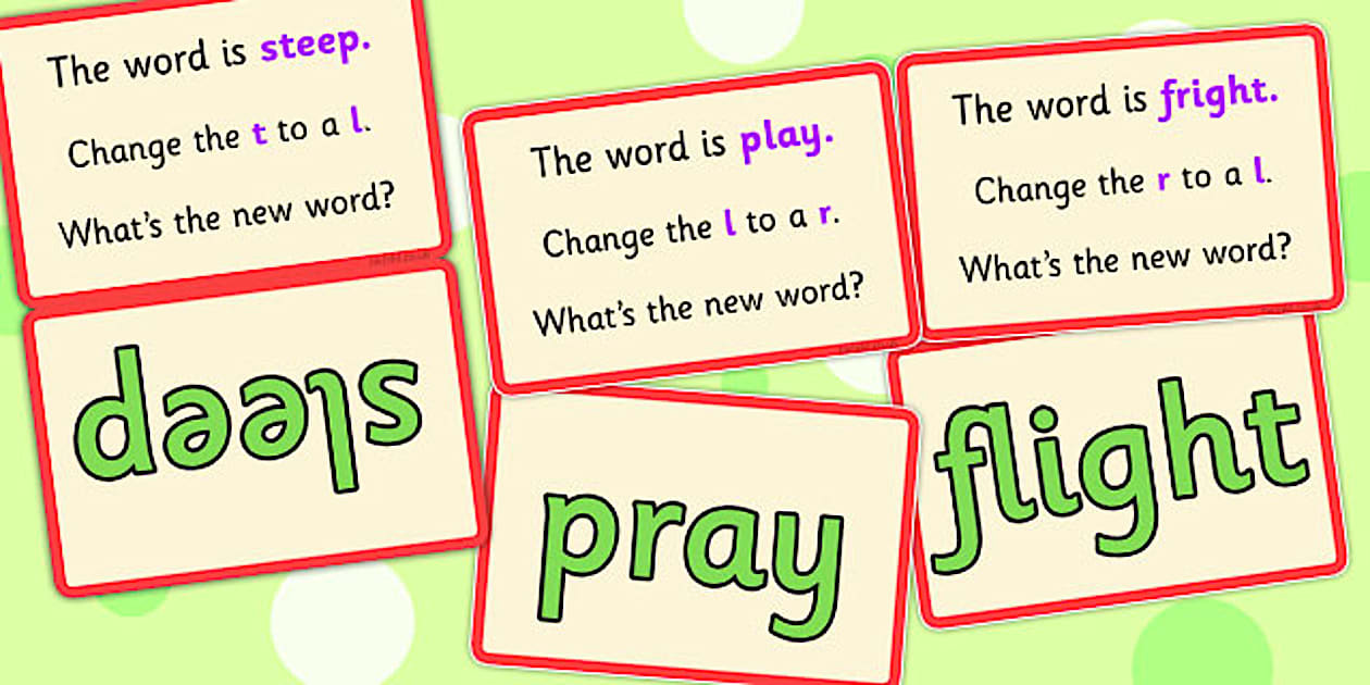 Initial Phoneme Manipulation Script Cards (blends) Set 3 - cards