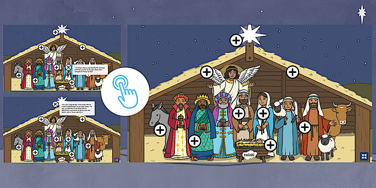 Christmas Nativity Interactive Hotspot (Teacher-Made)