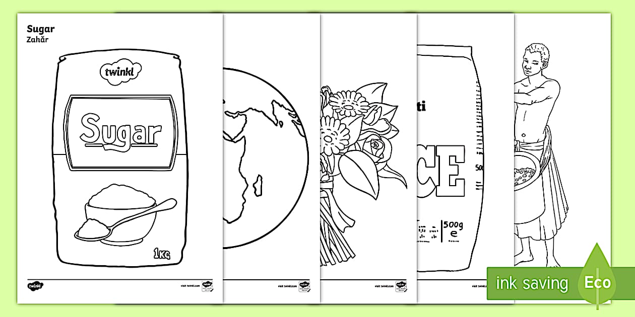 Fairtrade Colouring Pages English/Romanian - Fairtrade Colouring Sheets
