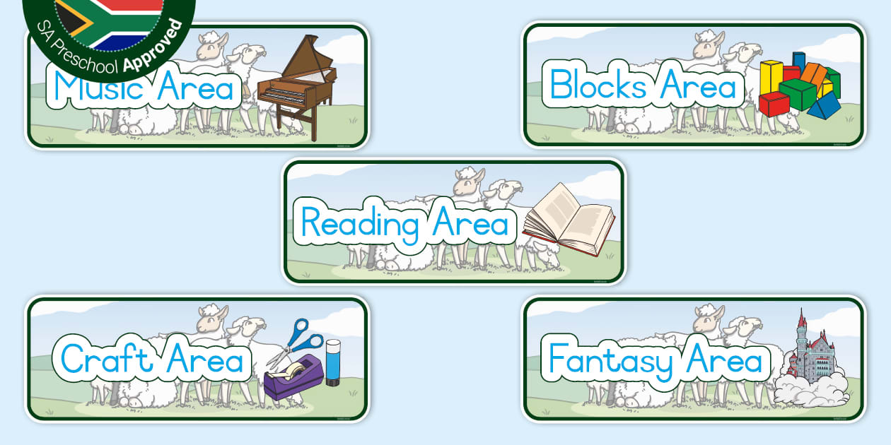 Sheep-Themed Class Area A4 Display Banners