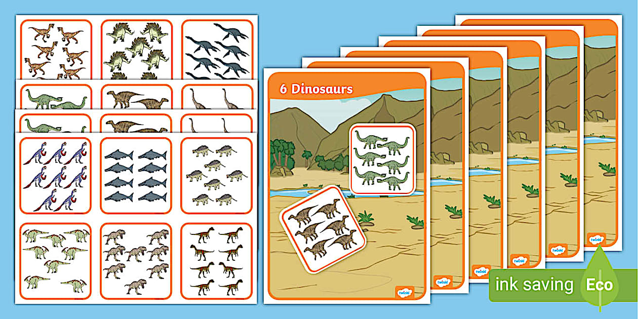 👉 Dinosaurs Conceptual Subitising 6 7 8 Sorting Activity