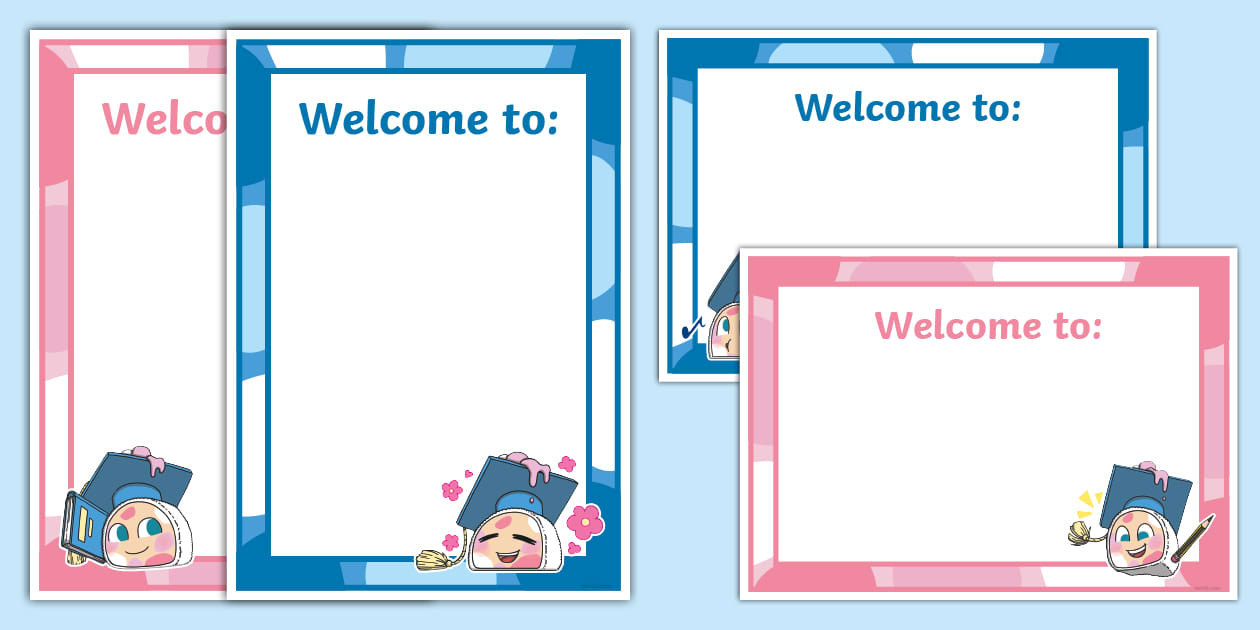 'Wee Buns' Welcome to Class Door Signs (teacher made)