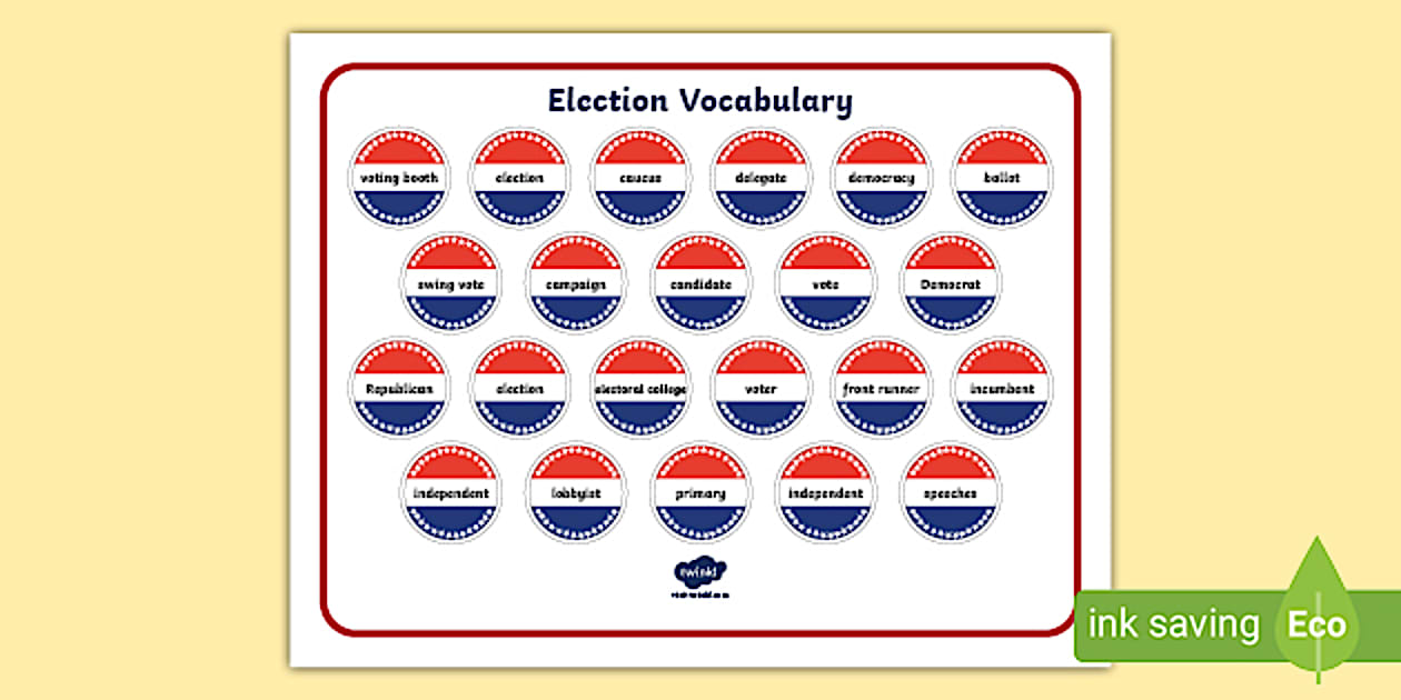 Election Day Words | Election Day | Twinkl USA - Twinkl