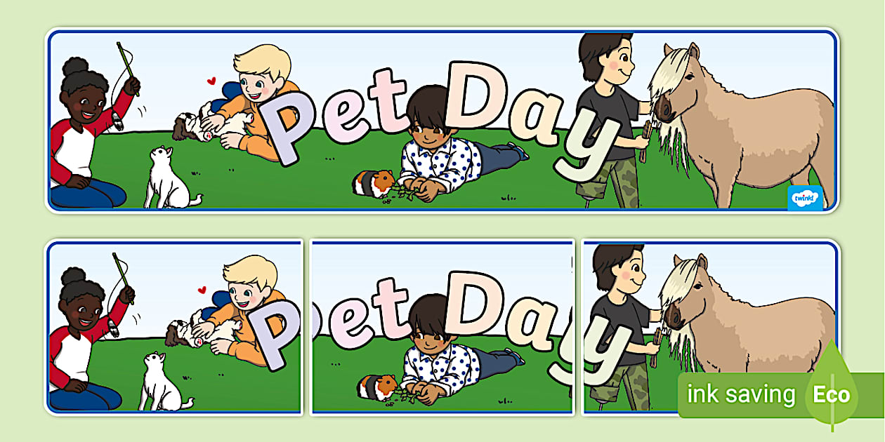 Pet Day (Domestic Animals) Display Banner (teacher made)
