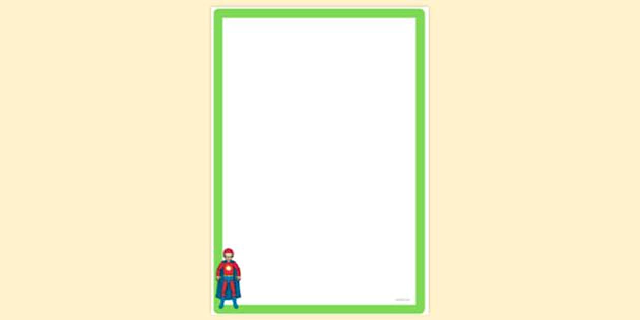 Action Toy Superhero Page Border | Page Borders | Twinkl