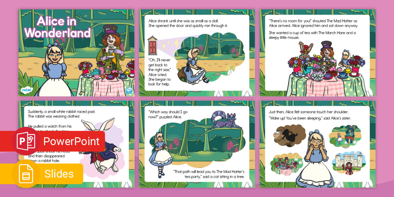 Alice in Wonderland PowerPoint & Google Slides - Twinkl