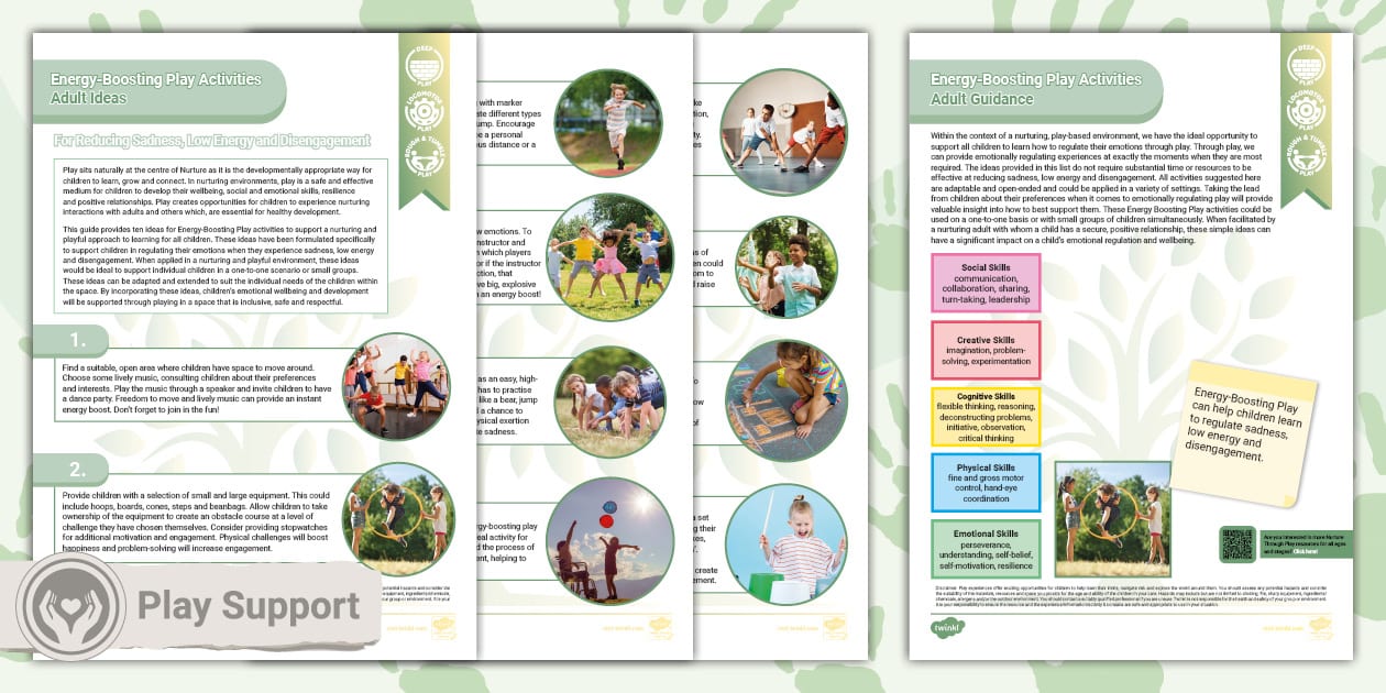 Energy Boosting Play Activities Adult Ideas - Twinkl
