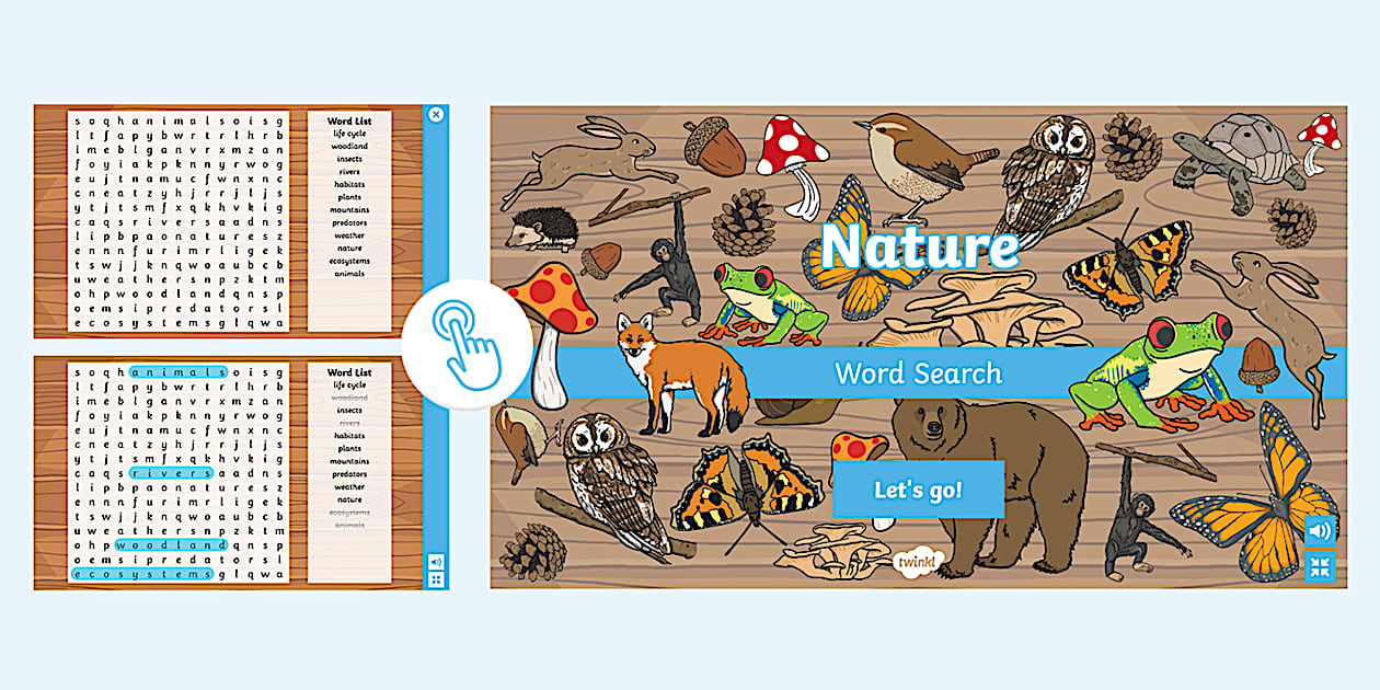 Nature Interactive Word Search (Teacher-Made) - Twinkl