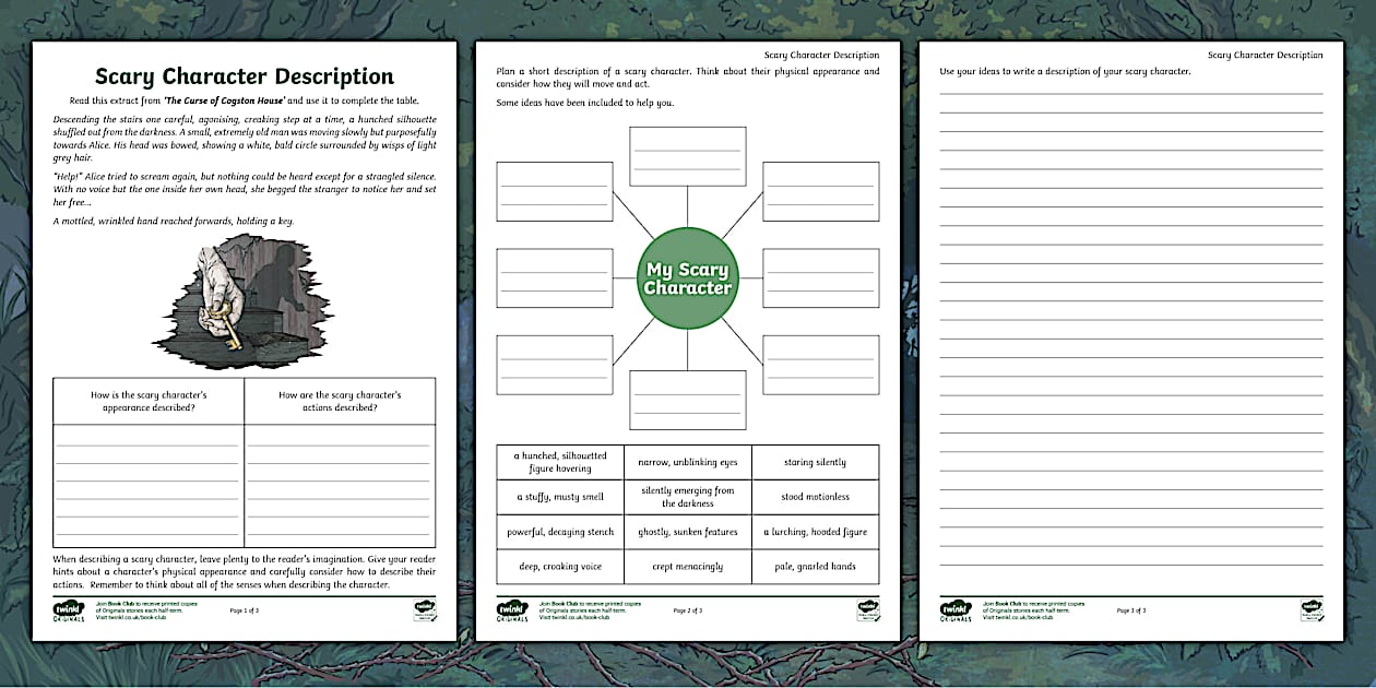 Scary Character Description KS2 | The Curse of Cogston House