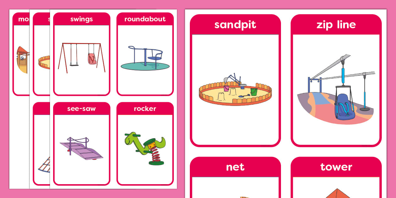 Originals First Words Flashcards: Park - Twinkl