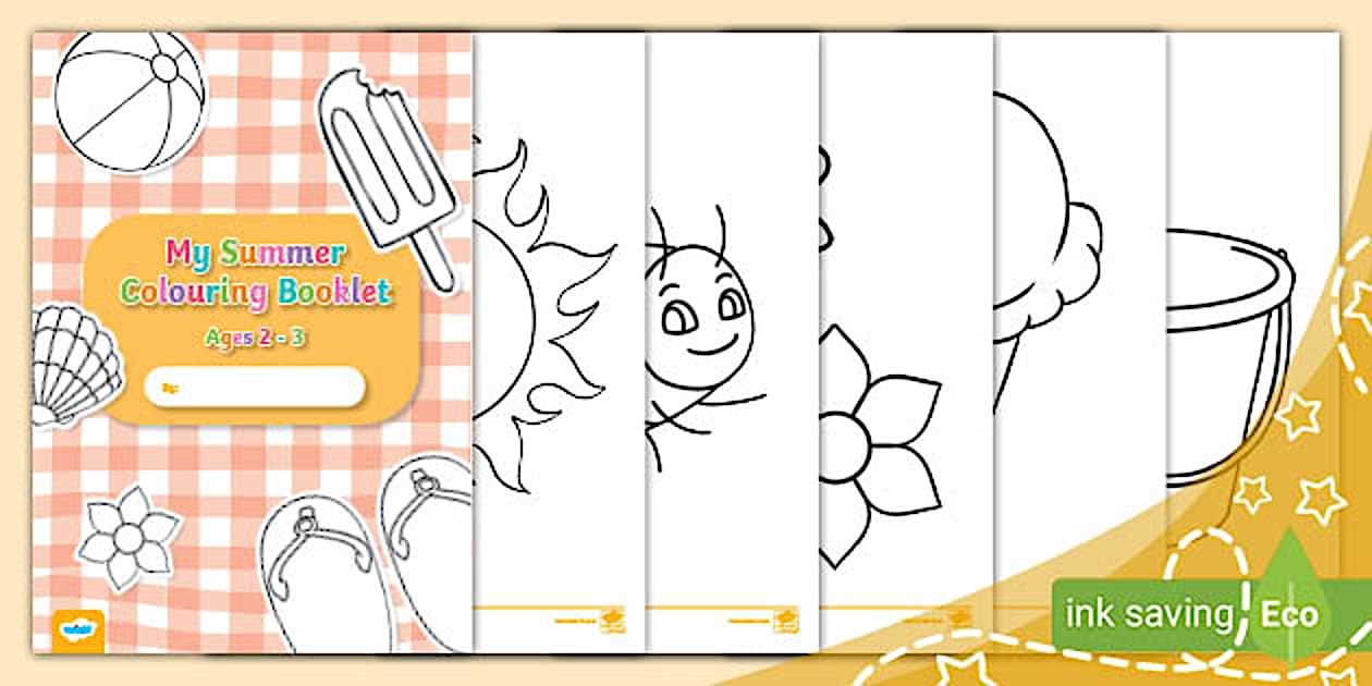 My Summer Colouring Booklet Ages 2-3 (teacher made) - Twinkl