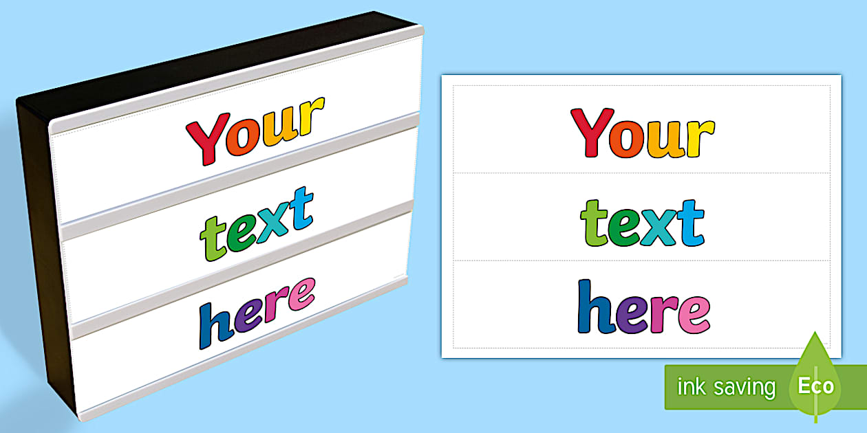 👉 Editable Light Box Template Inserts - Parents - Twinkl