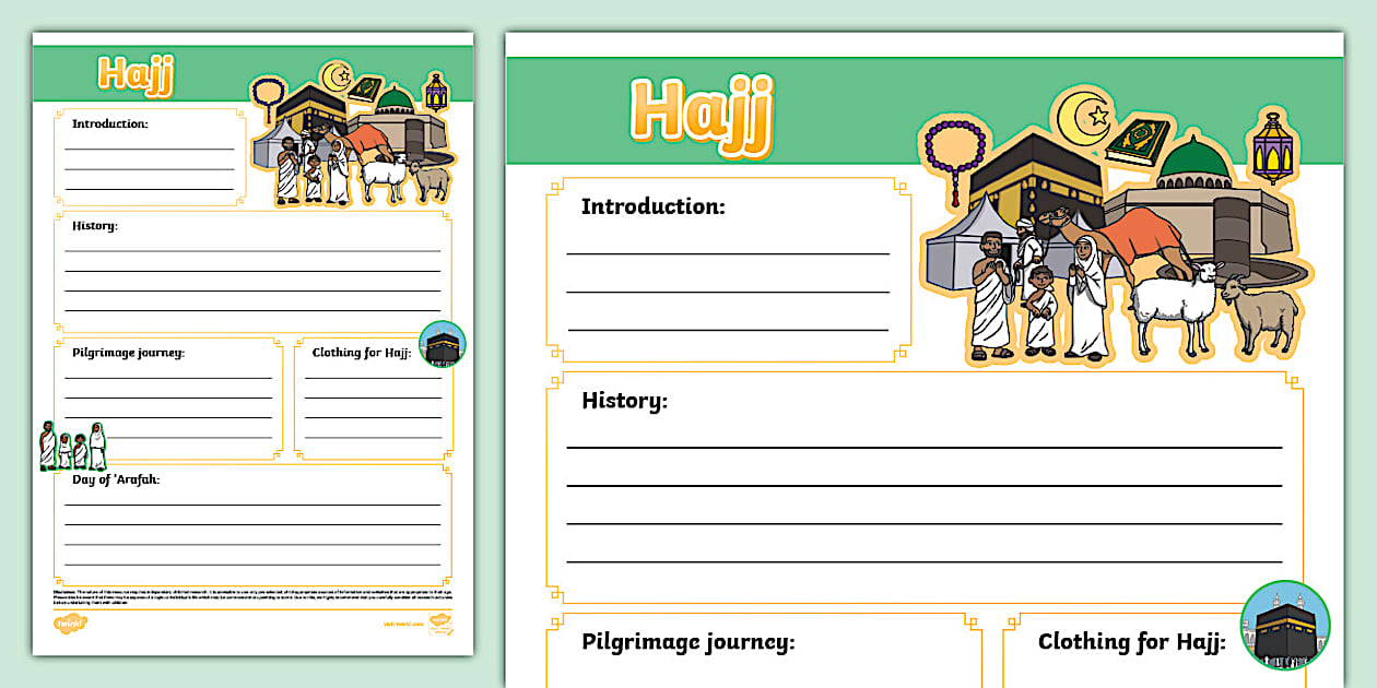 Hajj KS1 Non-Chronological Report Template (teacher made)
